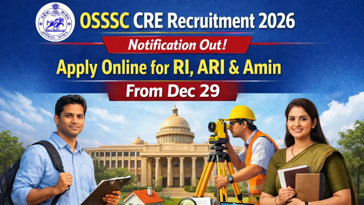 OSSSC CRE Recruitment 2026 Notification Out – Apply Online for RI, ARI ...