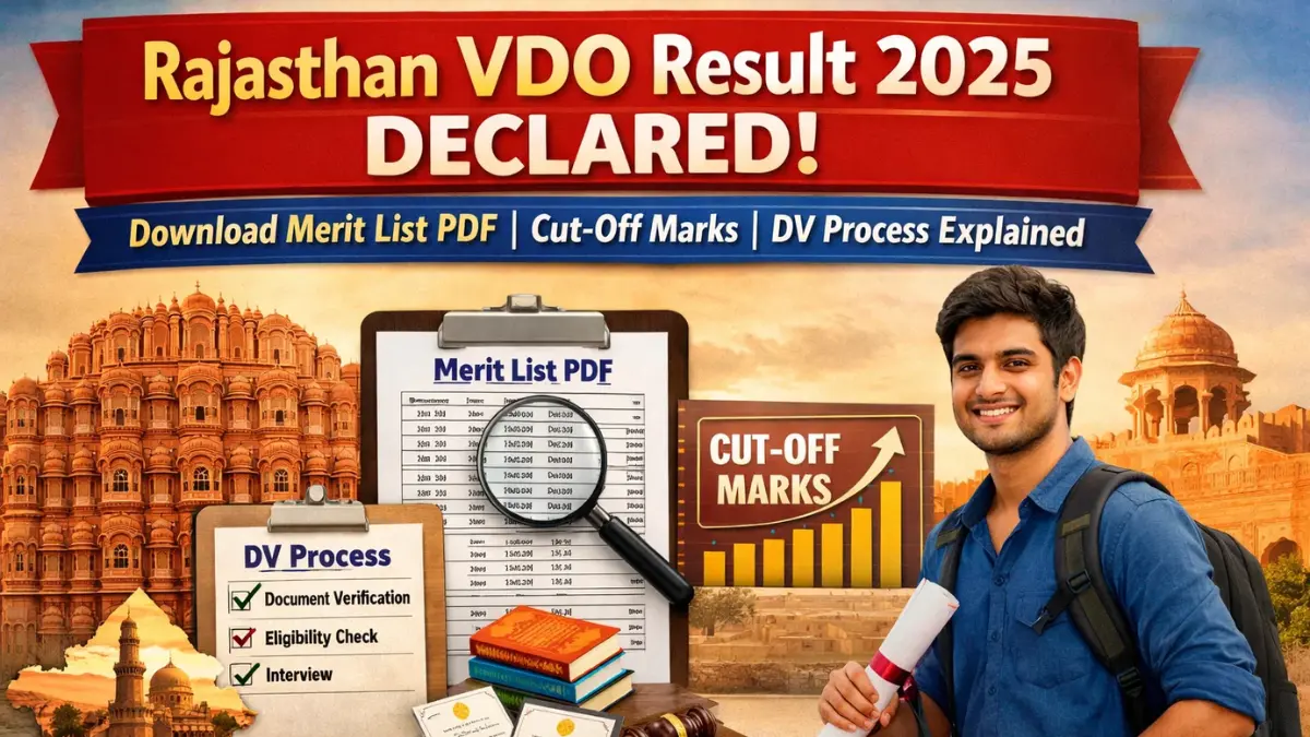 Rajasthan VDO Result 2025 Released: Download RSSB VDO Merit List PDF