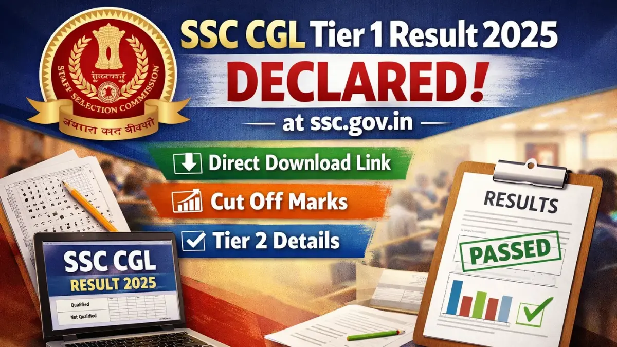 SSC CGL Tier 1 Result 2025 Out at ssc.gov.in – Download PDF, Cut Off ...
