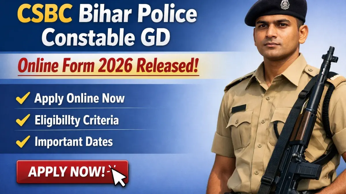 CSBC Bihar Police Constable GD Online Form 2026 Apply Online for 83 Posts