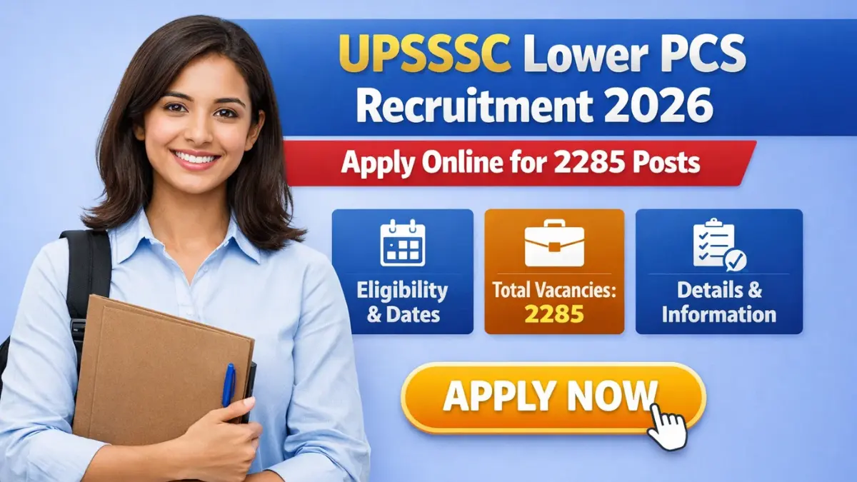 UPSSSC Lower PCS Recruitment 2026 Apply Online for 2285 Posts ...